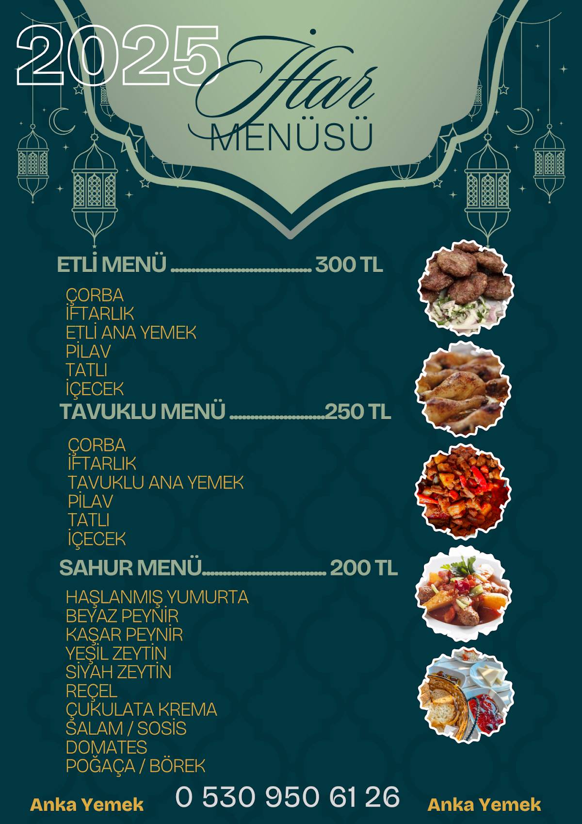 Carta de GÖLBAŞI ANKA TABLDOT VE EV YEMEKLERİ, Gölbaşı