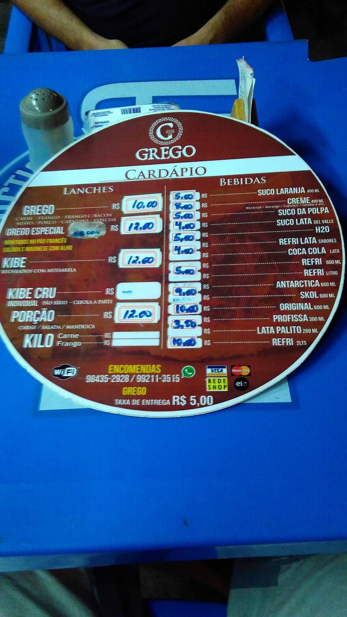 Menu at GREGO Tipico Churrasco Grego pub & bar, Gurupi