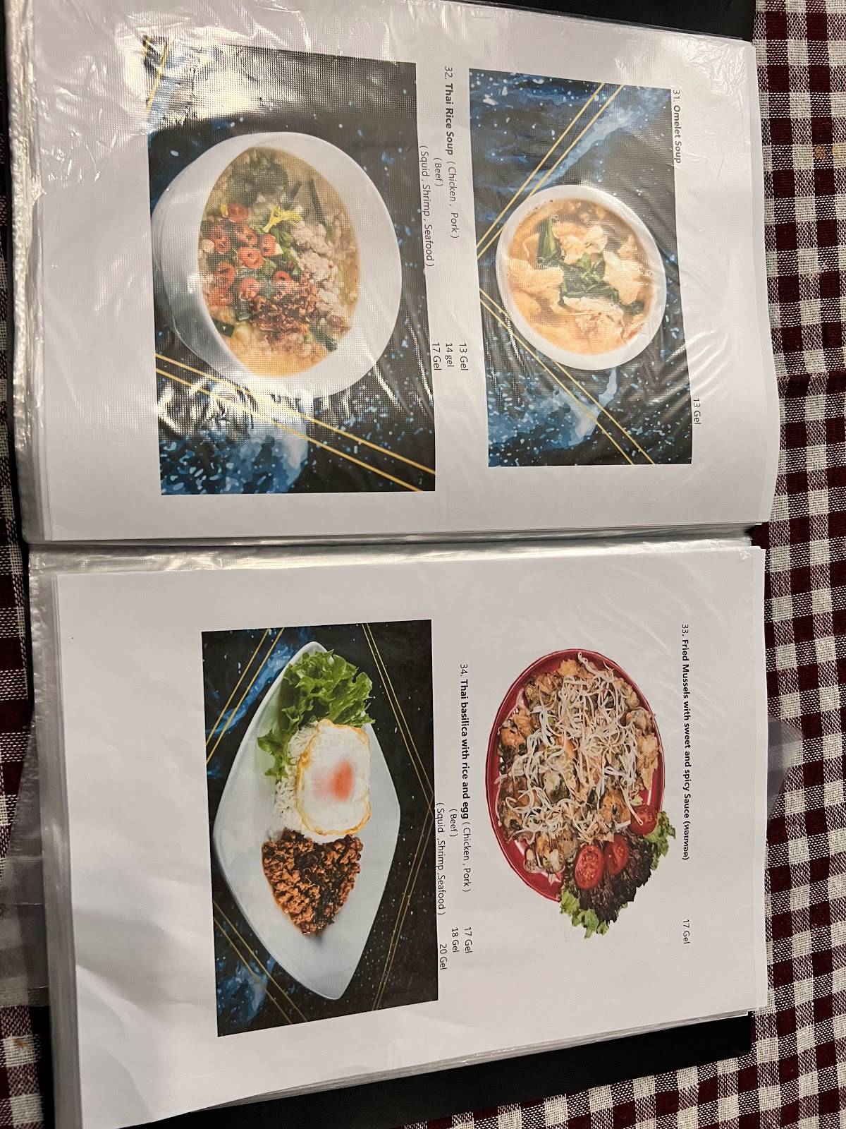 Menu at Gamarjoba thai food restaurant, Tbilisi