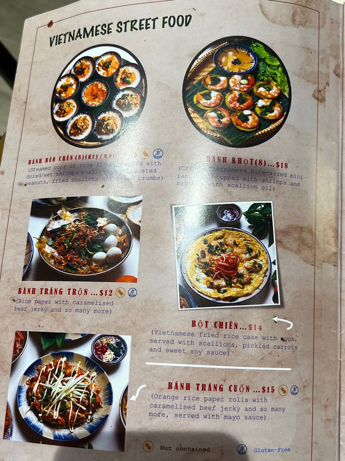 Menu at Gạo Restaurant, Croydon Park