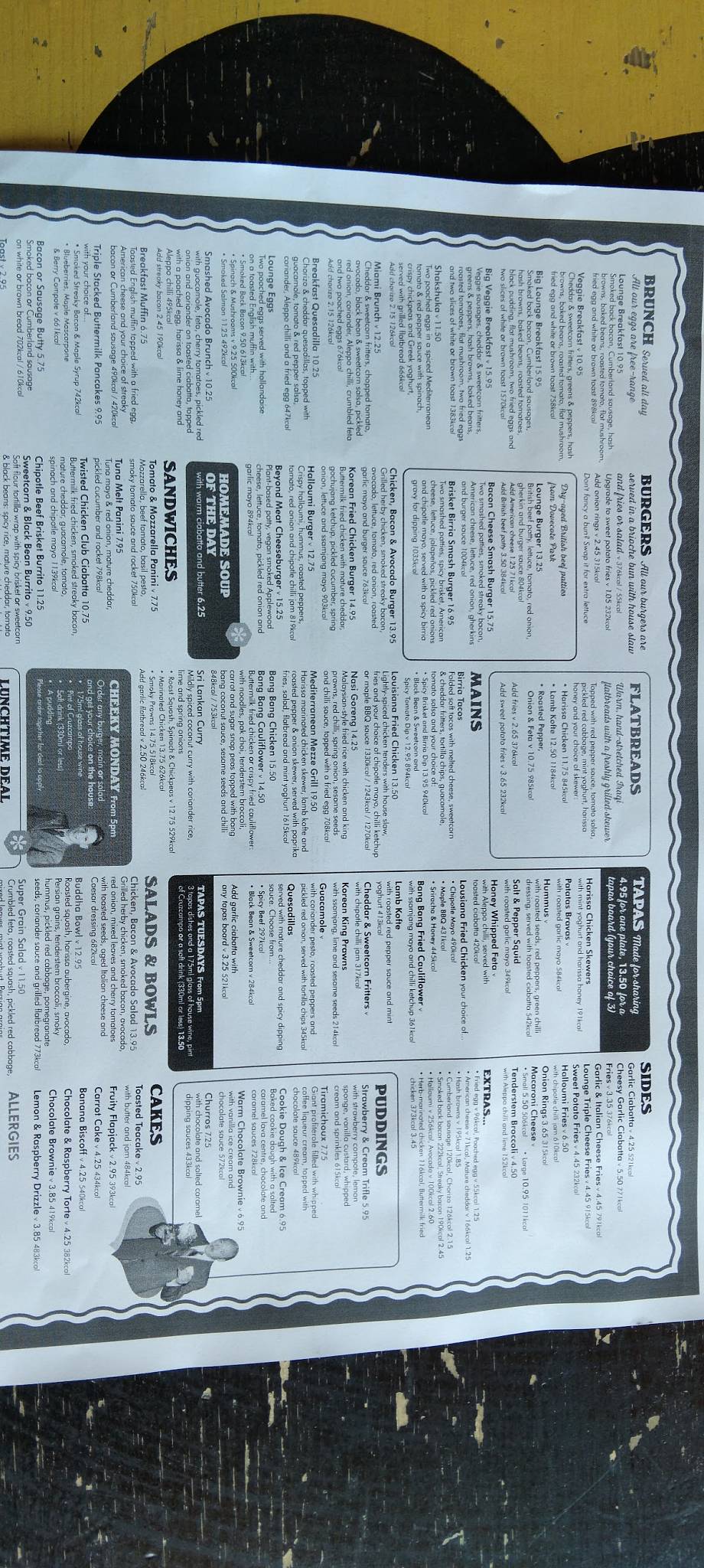 Menu at Gatto Lounge restaurant, Pontypridd