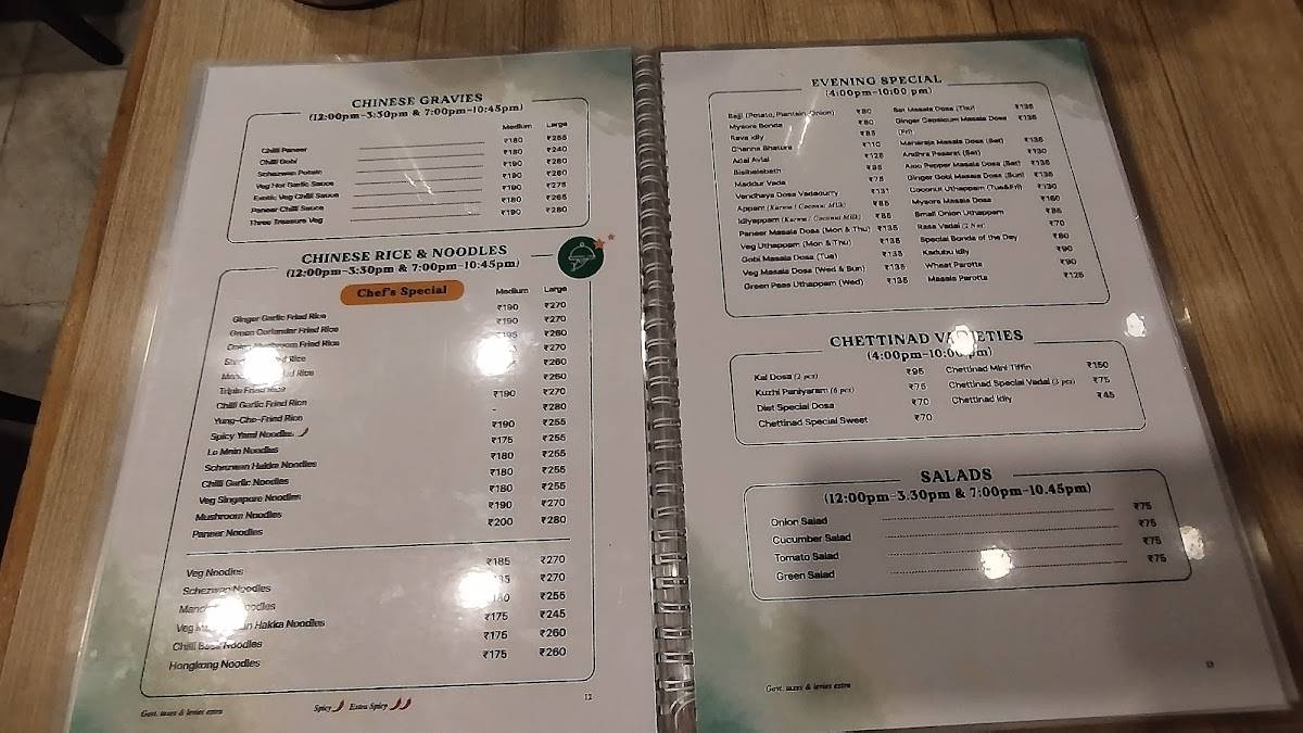 Menu at Geetham Veg Restaurant Navalur, Chennai