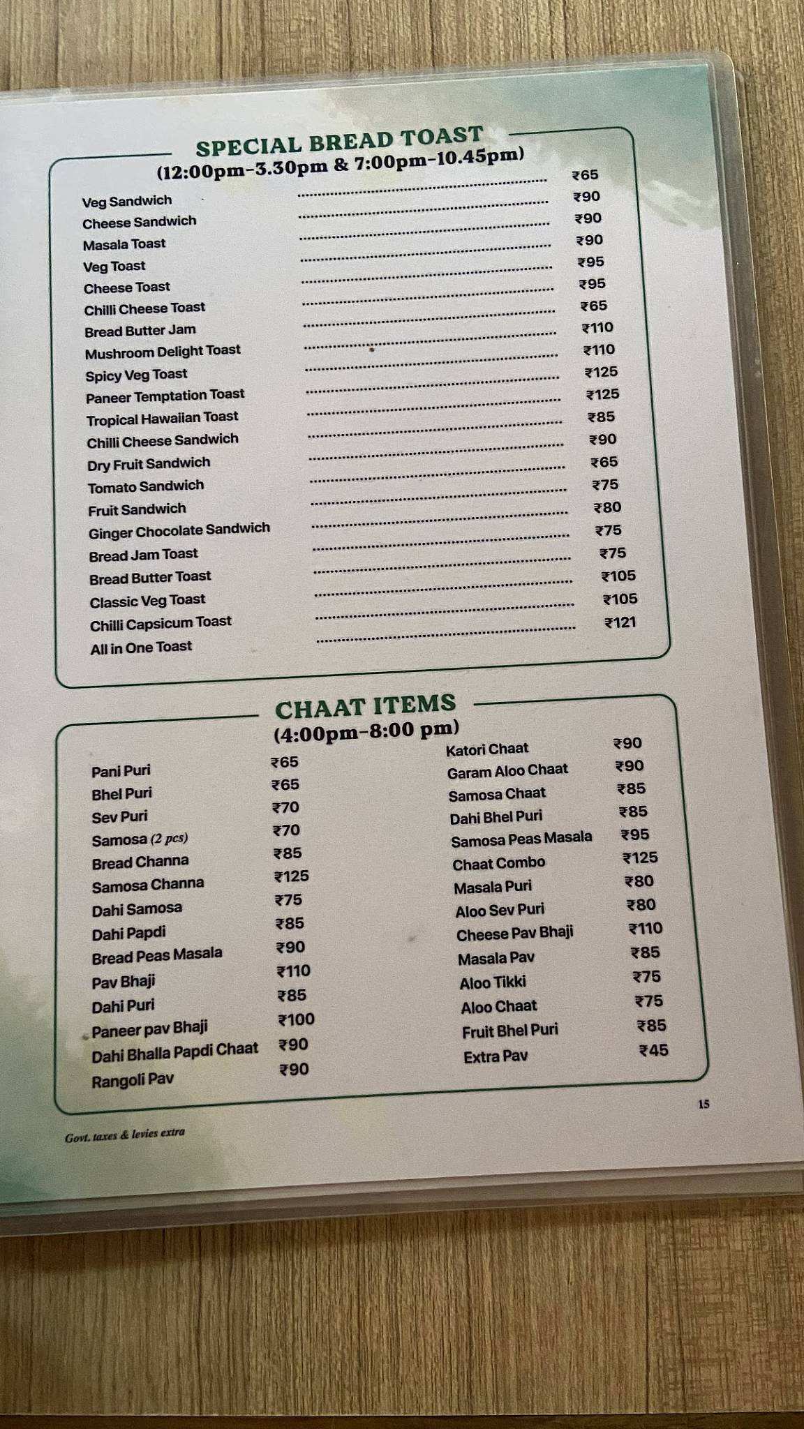 Menu at Geetham Veg Restaurant Navalur, Chennai