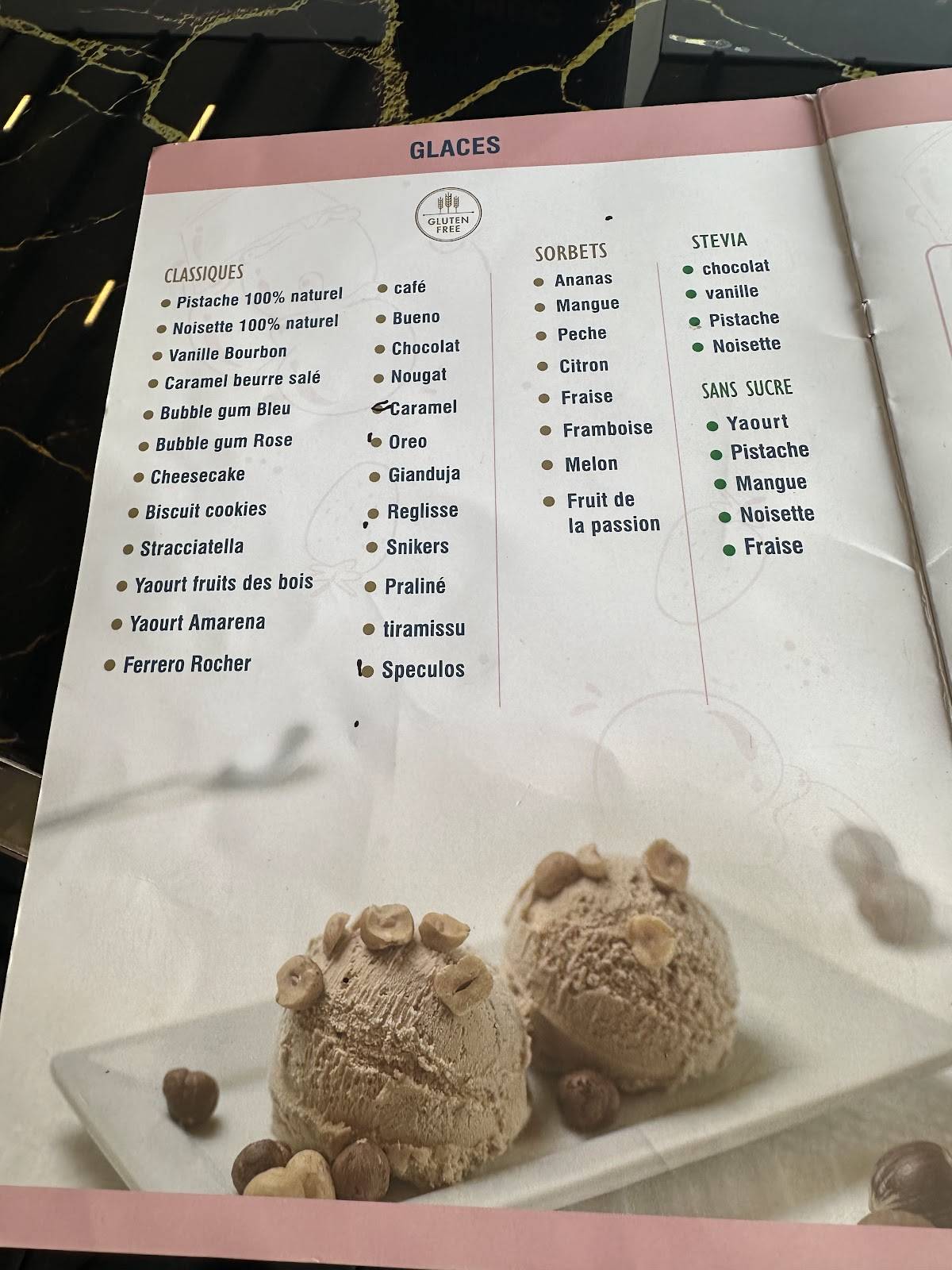 Menu au Gelato Lab Maârif restaurant, Casablanca