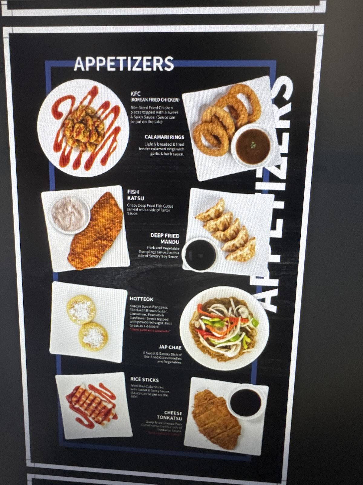 Menu at Gen Korean BBQ, Edison