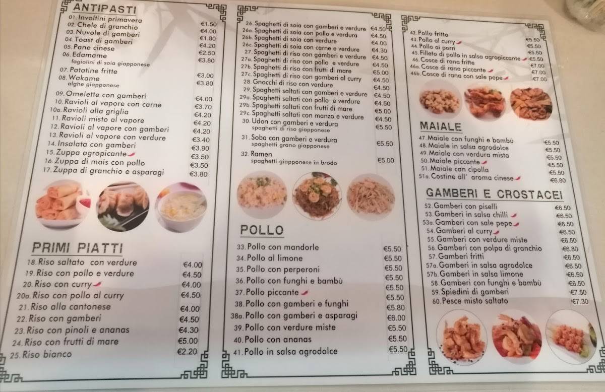 Menu at Giardino Di Bambu restaurant, Verona