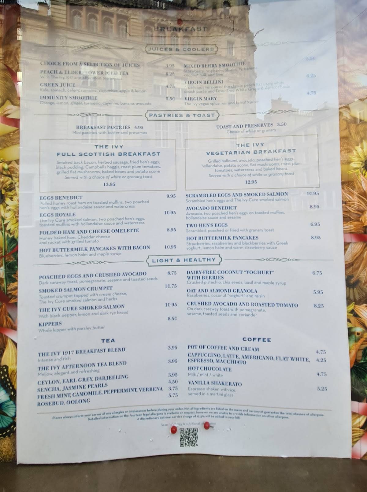 Menu at The Ivy Buchanan Street, Glasgow restaurant, Glasgow, 106 ...