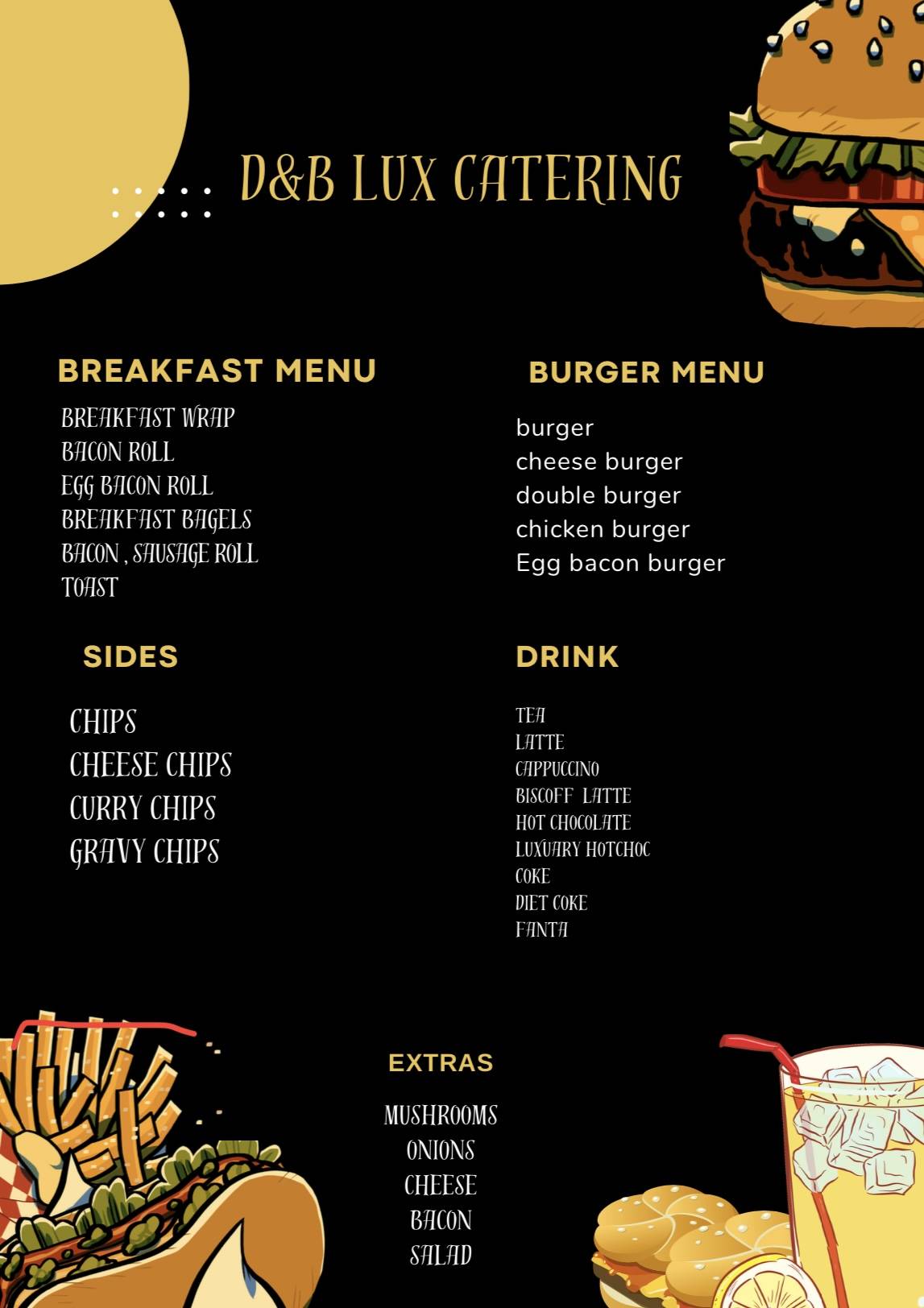 Menu at Street Eatz restaurant, Godstone