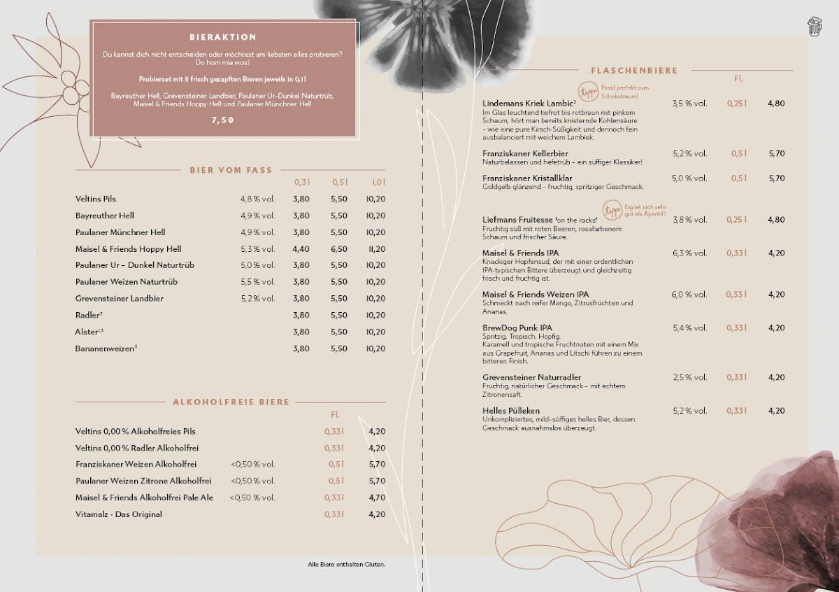 Speisekarte von Goldalm restaurant, Wuppertal