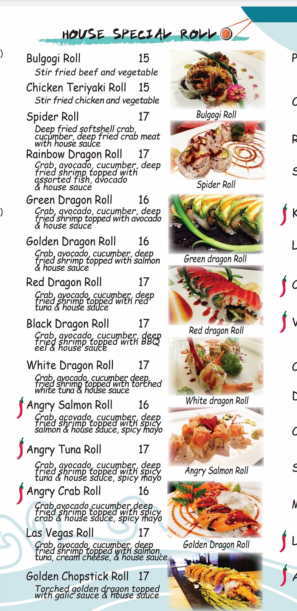Menu at Golden Chopsticks restaurant, Cobourg, 26 King St W