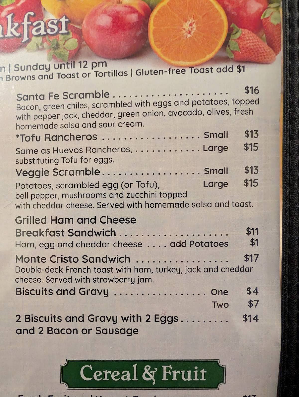 Menu at Good Harvest Cafe, Crescent City