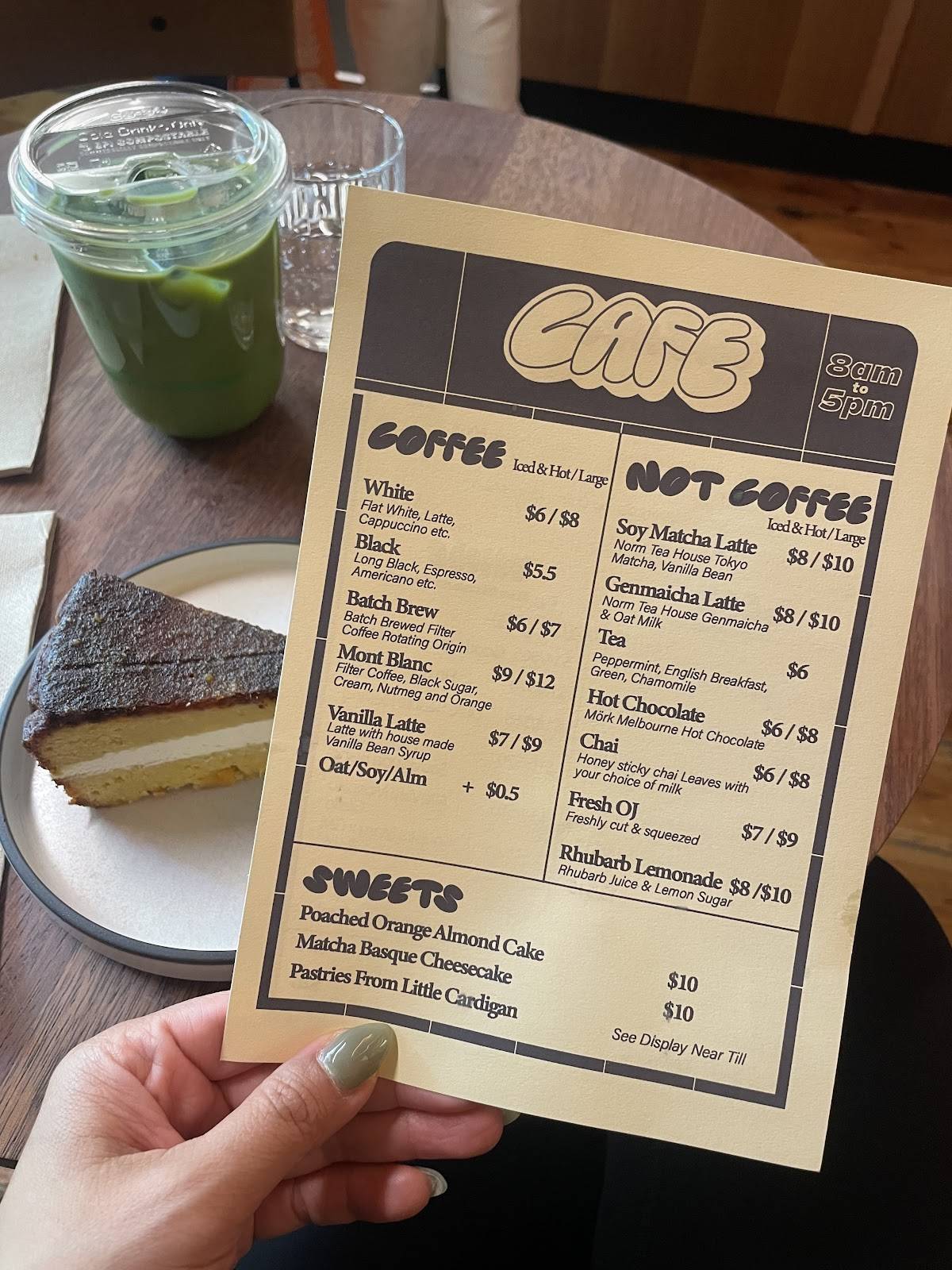 Menu at Good Measure cafe, Carlton
