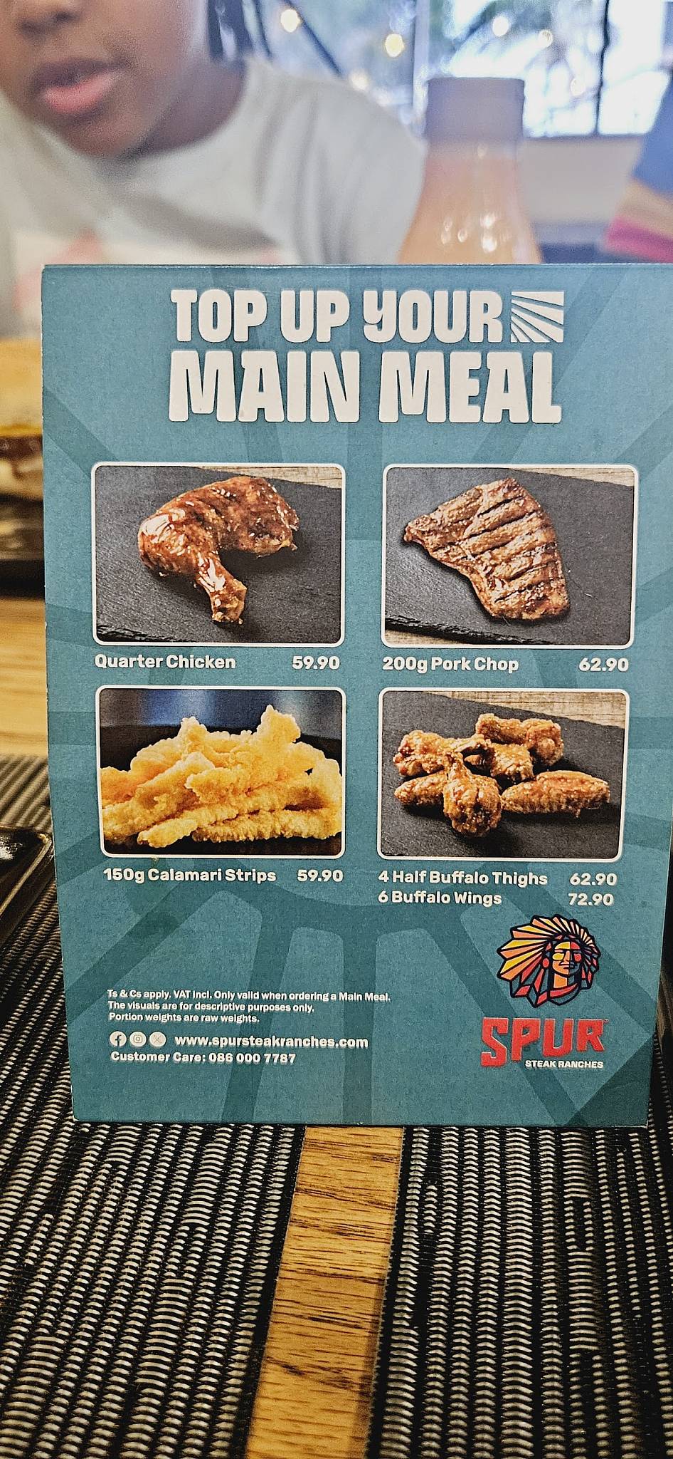 Menu au Grand Bay Spur BBQ, Umhlanga, Shop 10