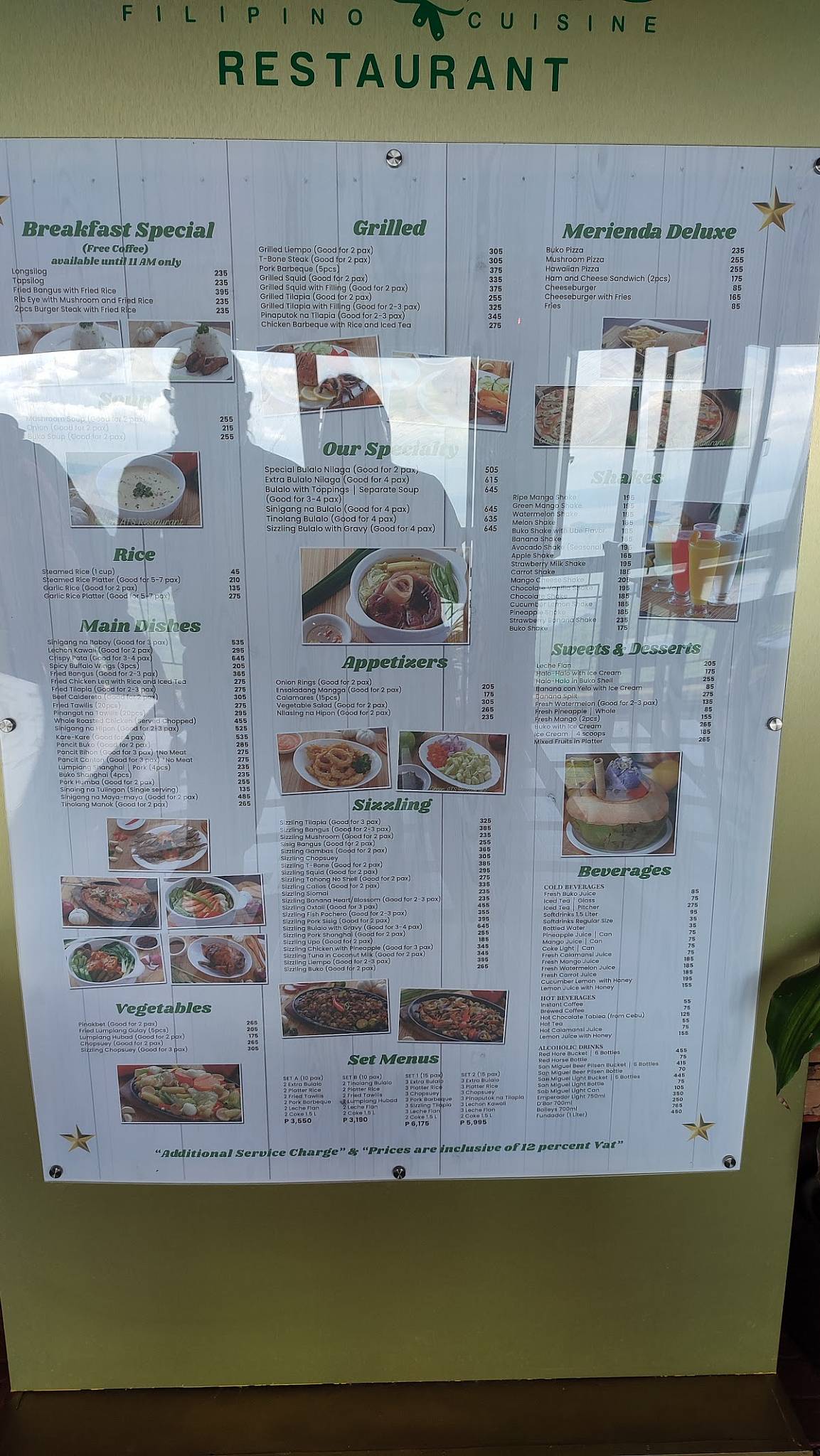Menu at Green ATS Restaurant, Tagaytay, Tagaytay - Nasugbu Hwy