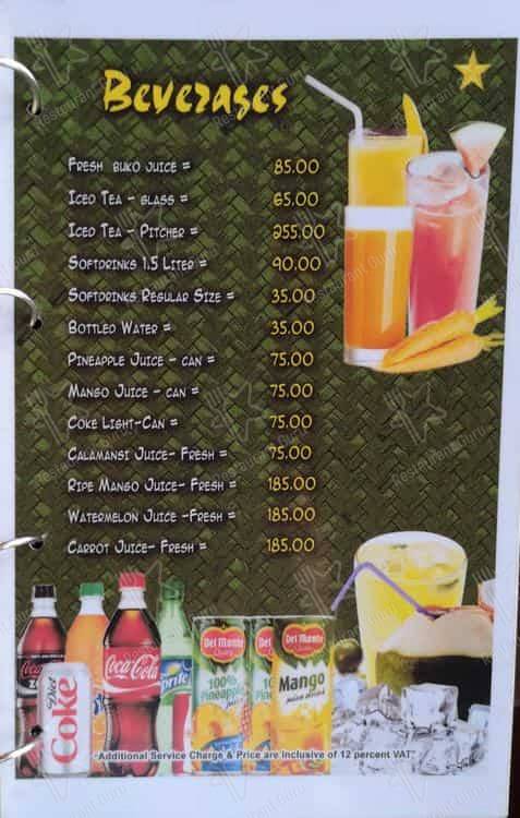 Menu at Green ATS Restaurant, Tagaytay, Tagaytay - Nasugbu Hwy