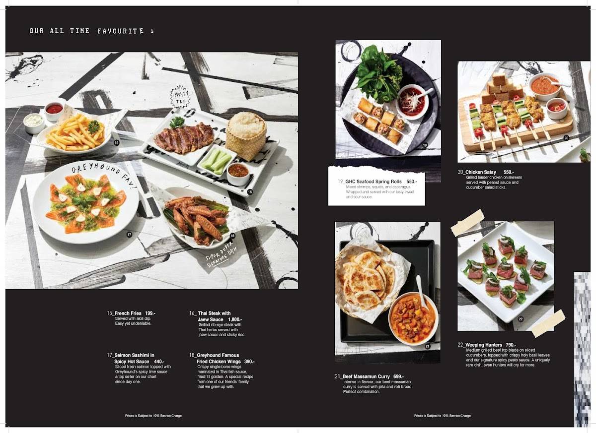 Menu at Greyhound Café Robinsons Magnolia restaurant, Quezon City