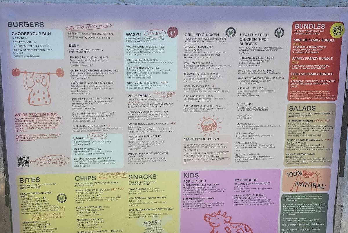 Menu at Grill'd Coolangatta restaurant, Coolangatta, Shop 23 Showcase ...