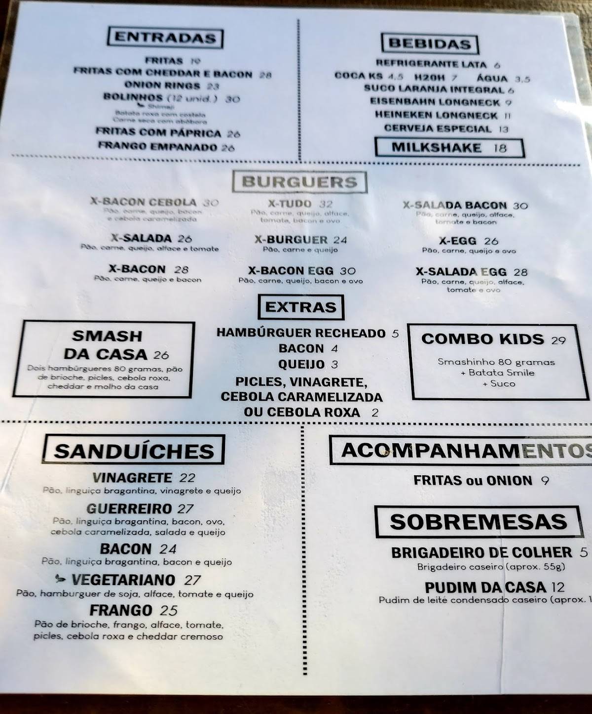 Menu em Guerreiro Burger (Salão) restaurante, São Paulo
