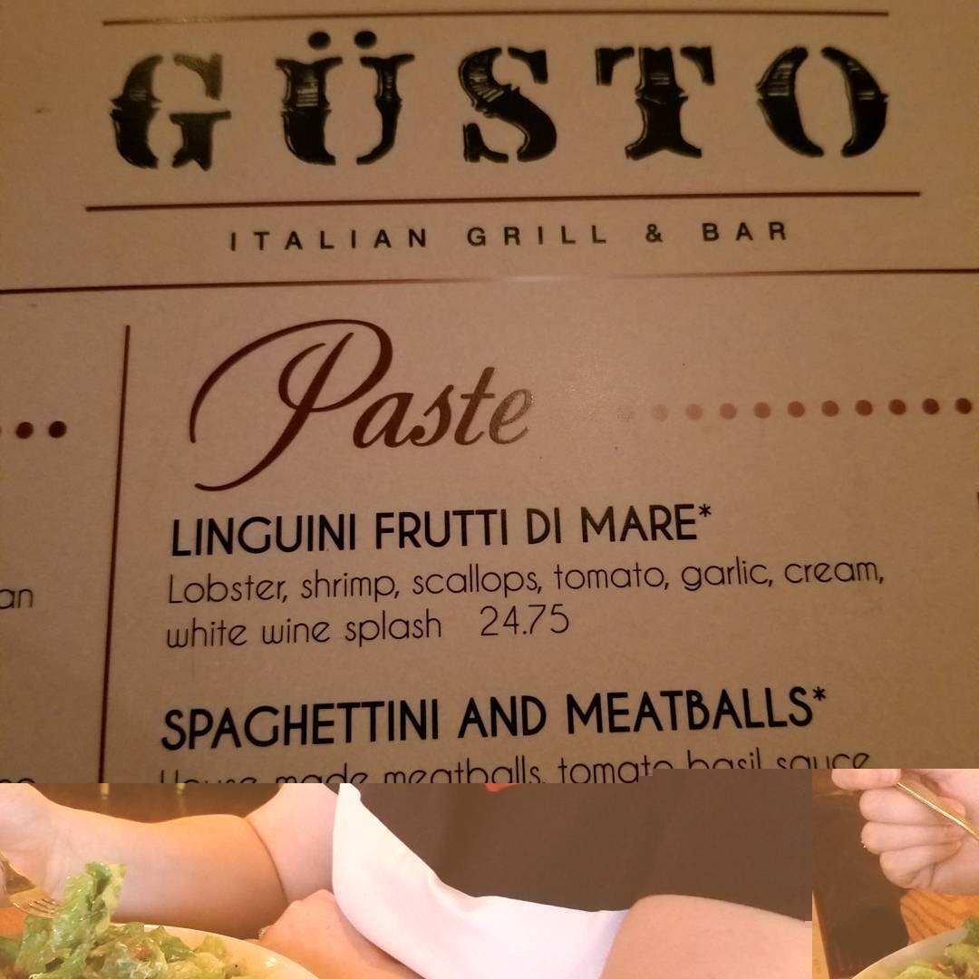 Menu at Gusto Italian Grill & Bar, Moncton