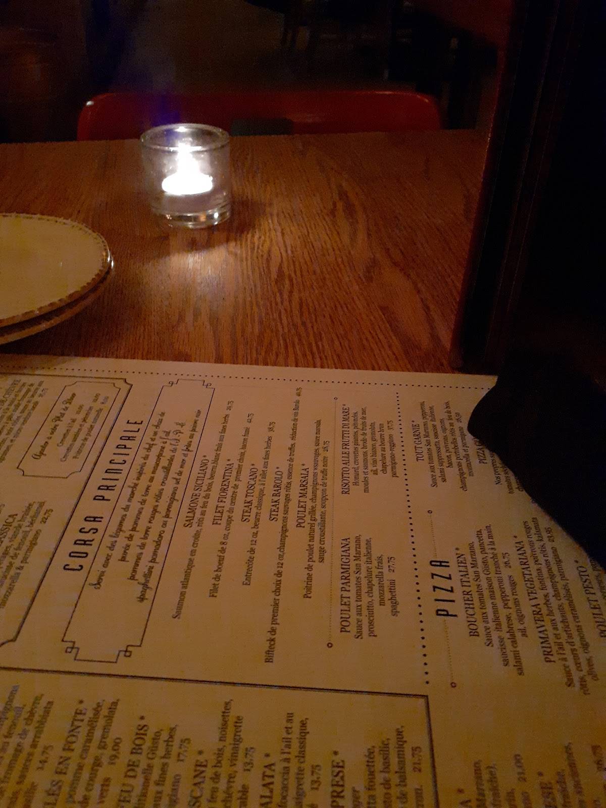 Menu at Gusto Italian Grill & Bar, Moncton