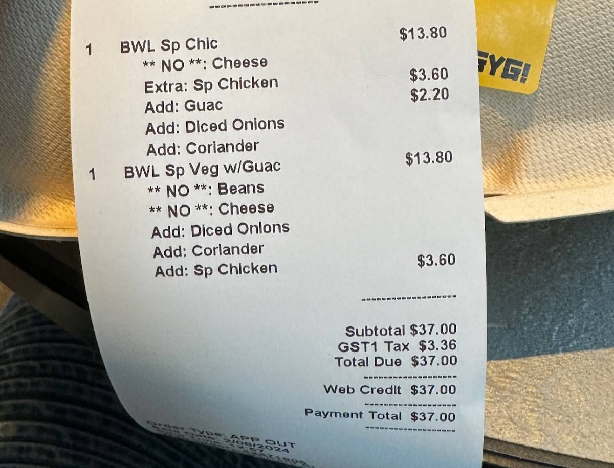 Menu at Guzman y Gomez - Kent Street restaurant, Sydney, R 12B/275 Kent St