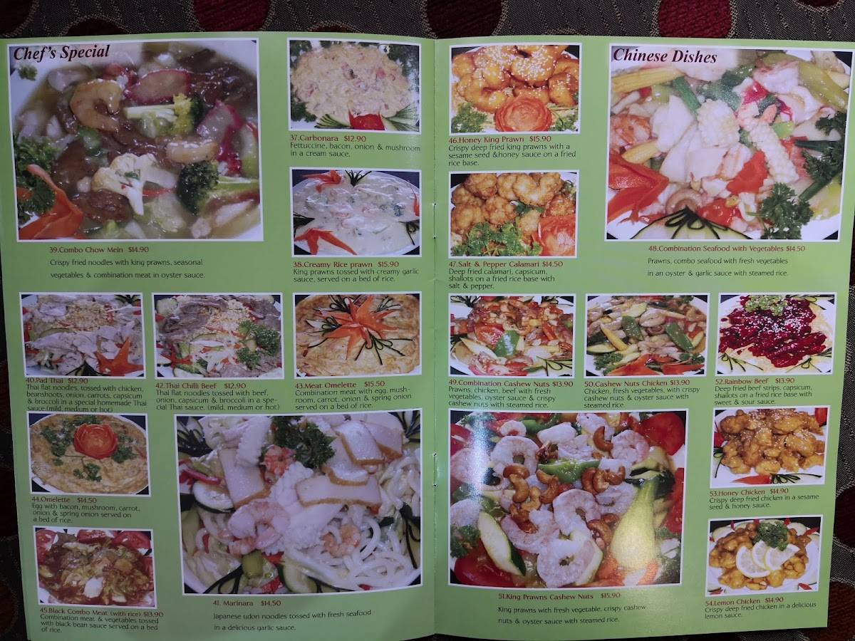 Menu at Healthy Noodle restaurant, Gympie