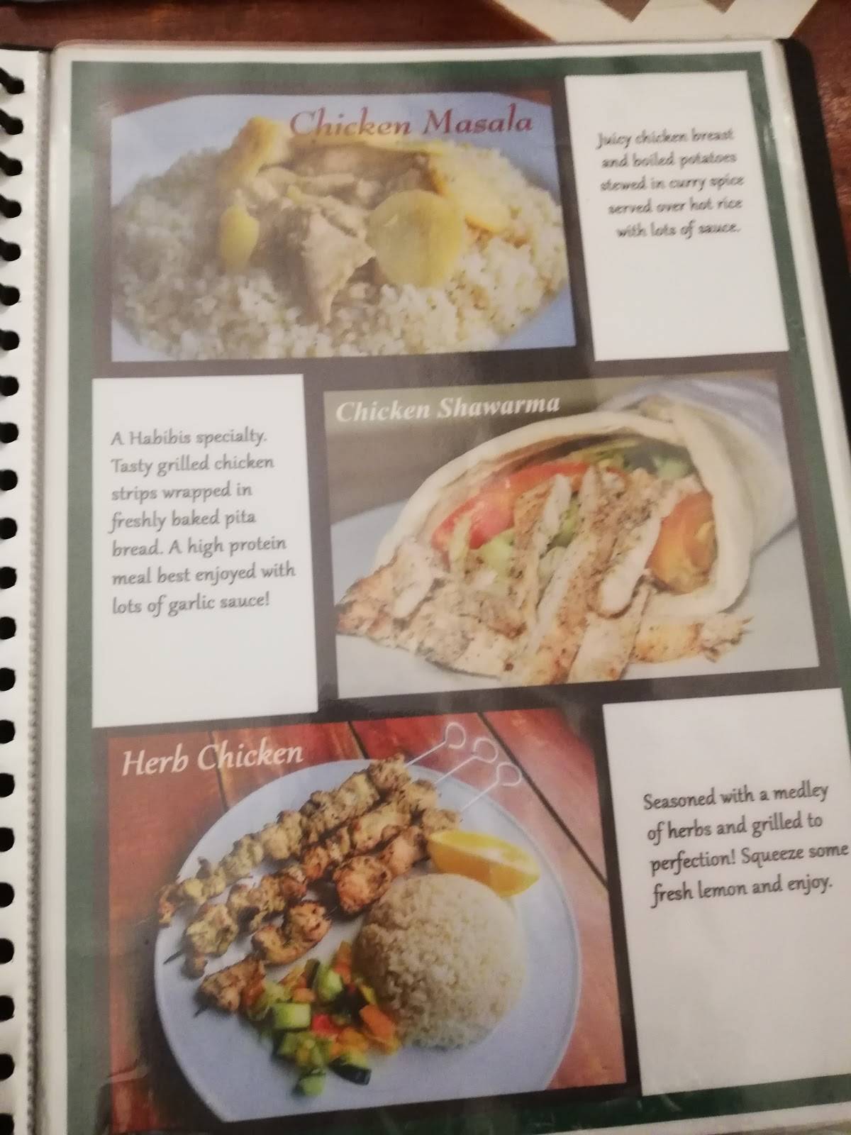 Carta del restaurante Habibis Grill Official, Baguio