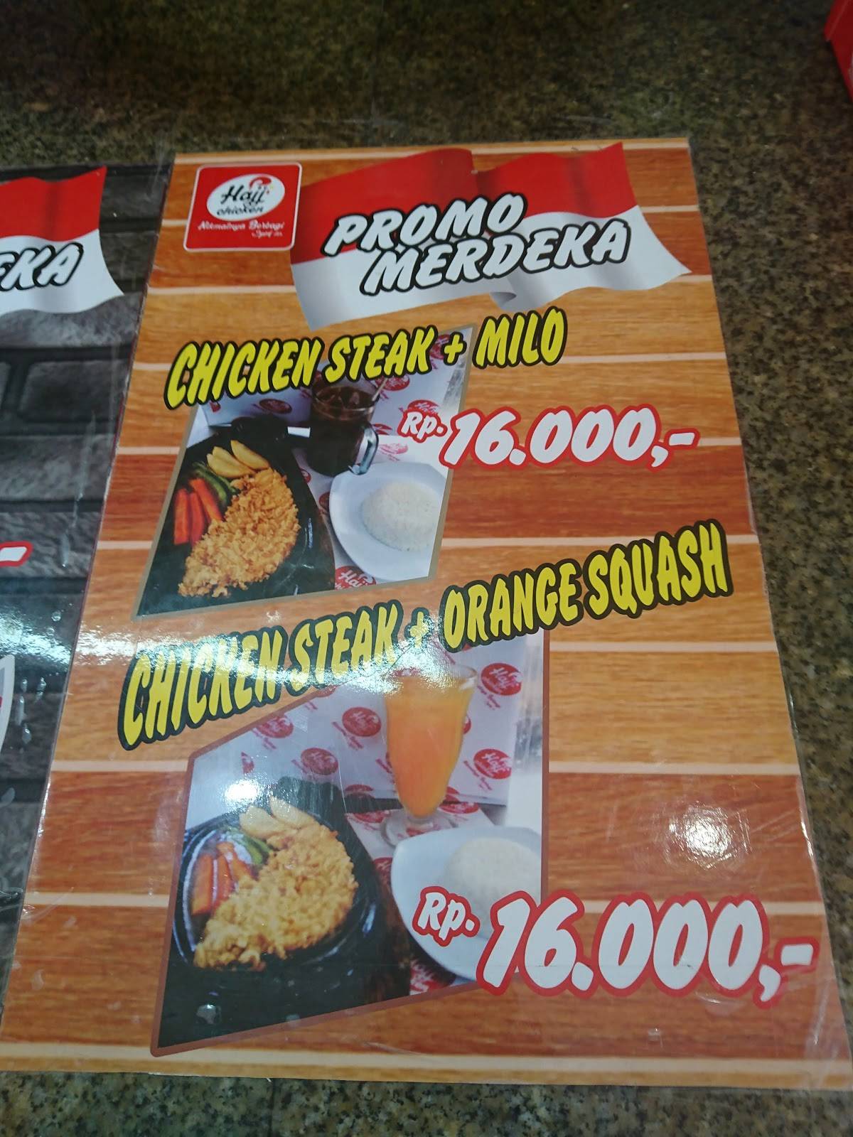 Carta del restaurante Hajj Chicken, Bantul