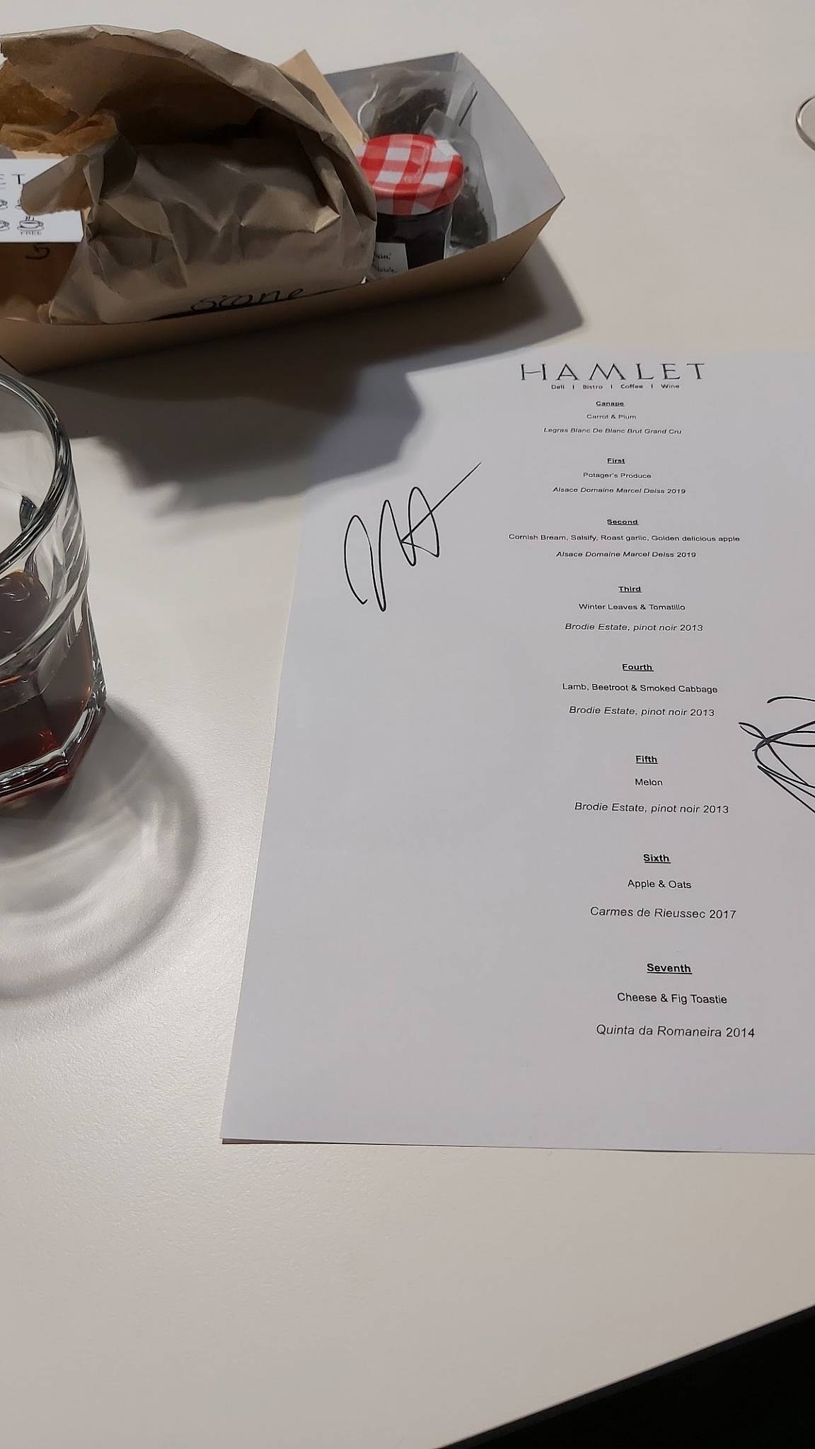 Menu at Hamlet restaurant, Wokingham