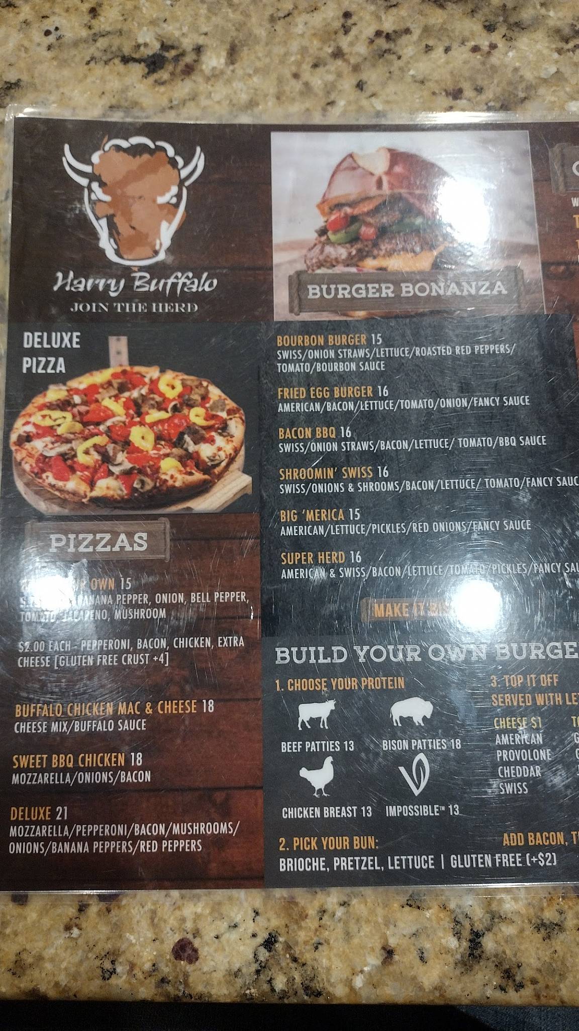 Menu at Harry Buffalo North Olmsted pub & bar, North Olmsted