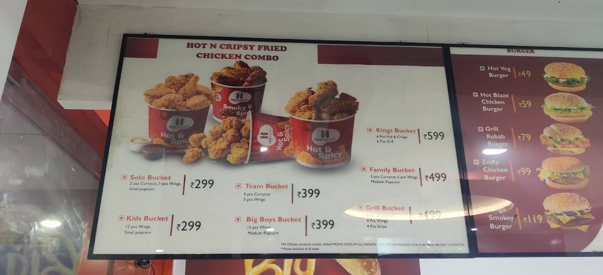 Menu at Heat Square Udumalpet, Udumalpet