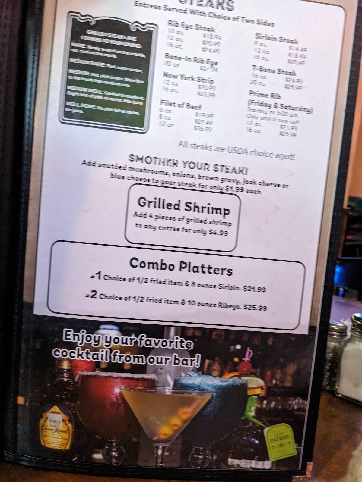 Menu at Heitmiller Steakhouse, Lacy Lakeview, I 35 N Frontage Rd
