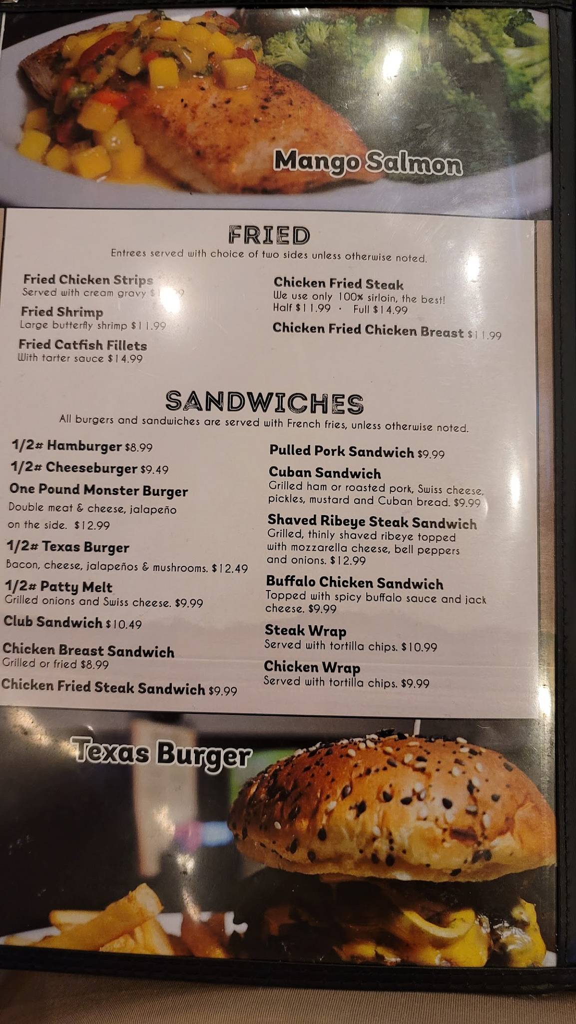 Menu at Heitmiller Steakhouse, Lacy Lakeview, I 35 N Frontage Rd