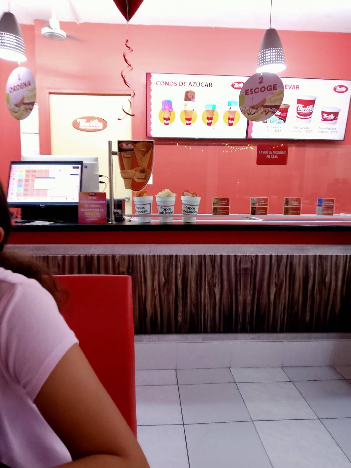 Menu at Helados Thrifty Suc. Palmas, Tuxtla Gutiérrez