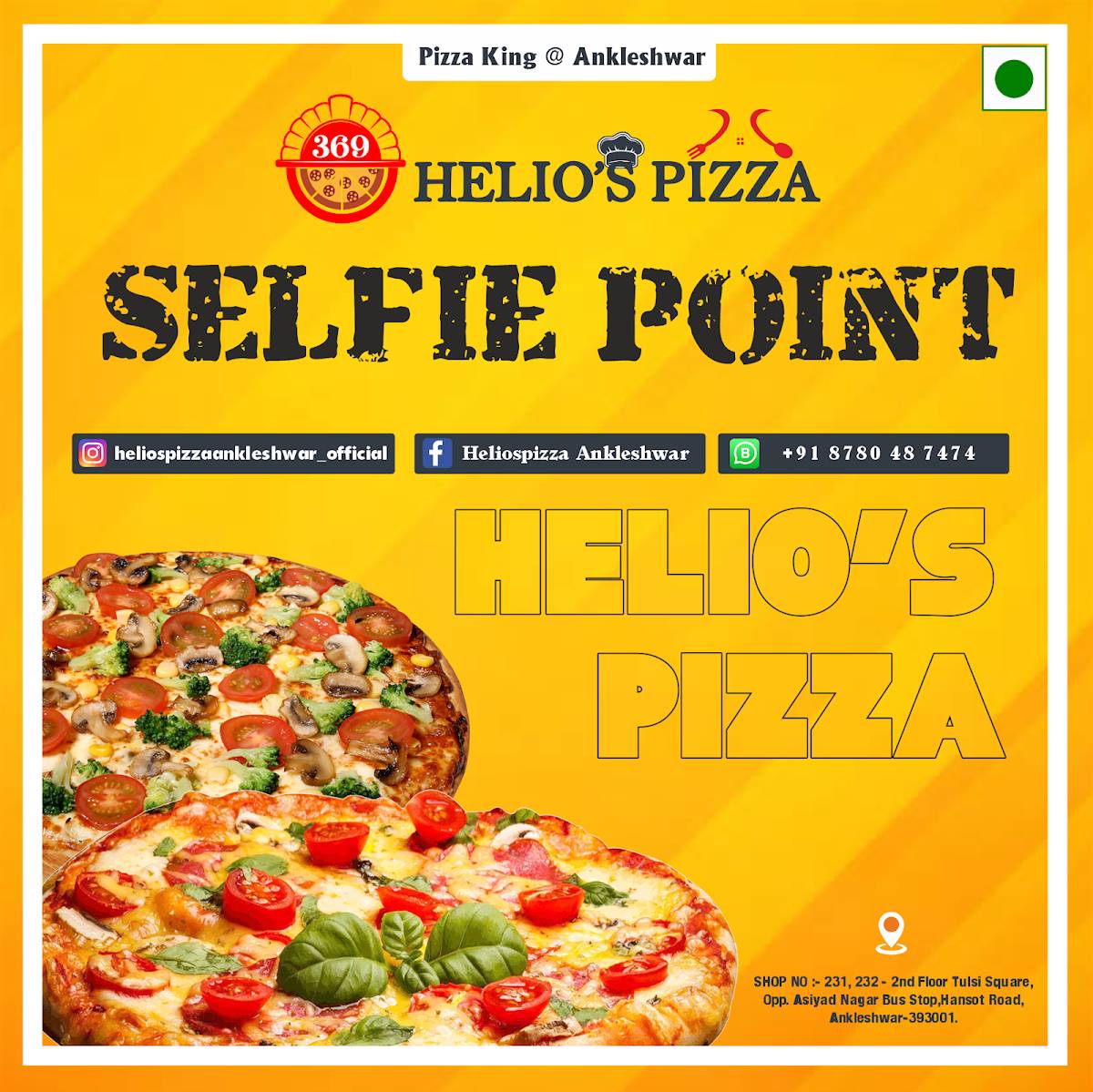 Menu at Helio's Pizza, Ankleshwar