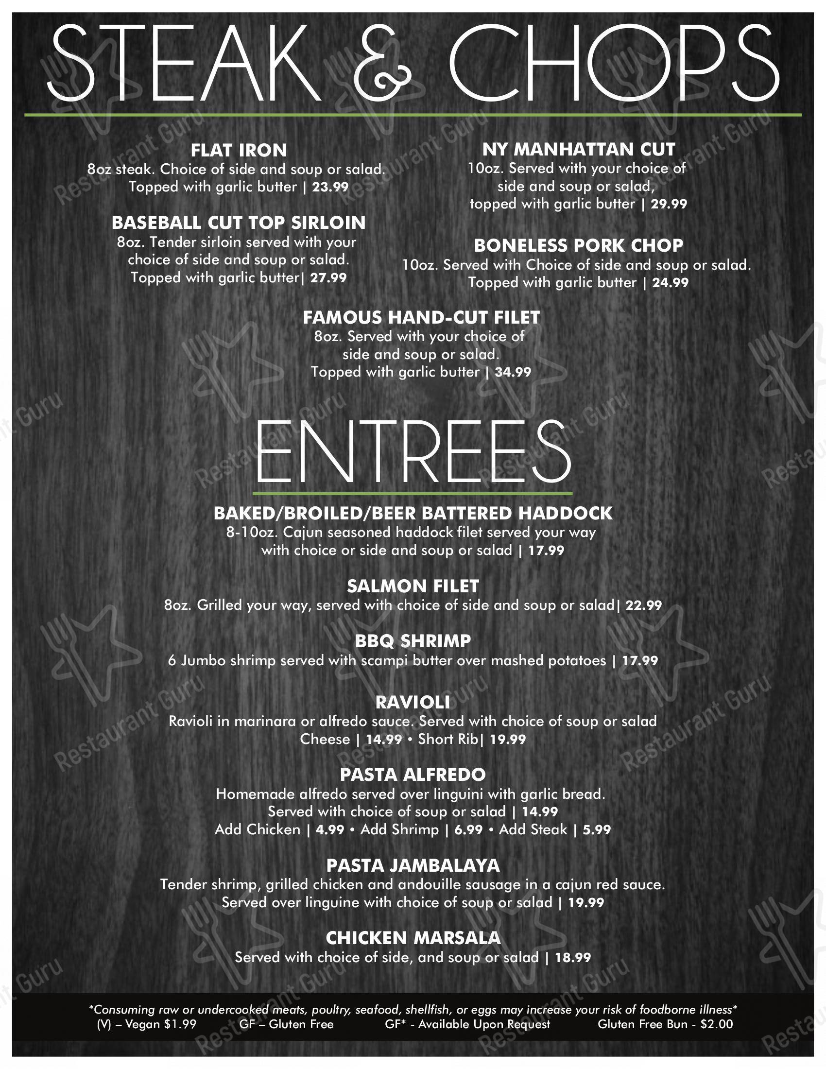Menu at Vey's Pub & Grille, Hermitage, E State St
