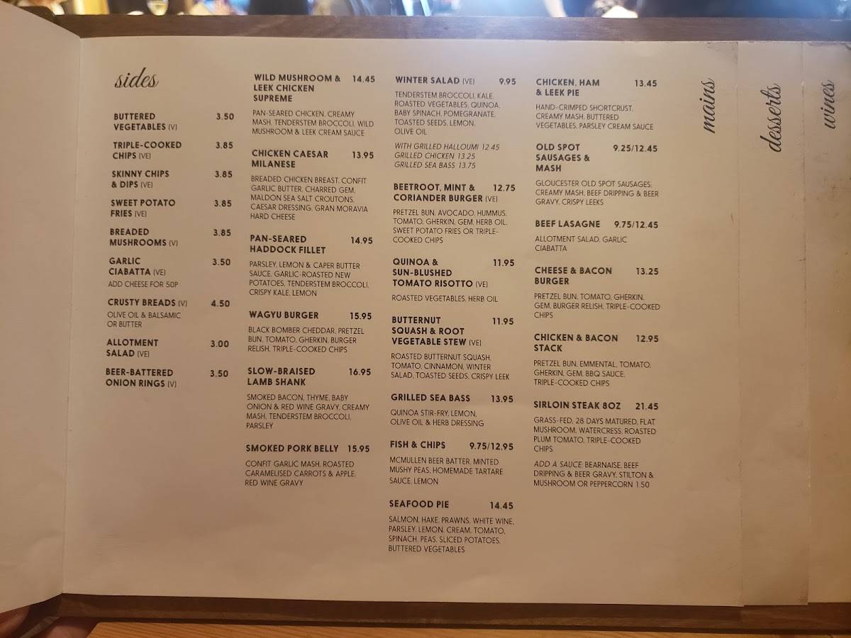 Menu at Heron on the Lake pub & bar, Fleet