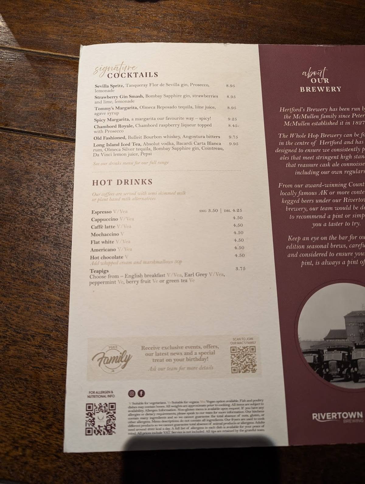 Menu at Heron on the Lake pub & bar, Fleet