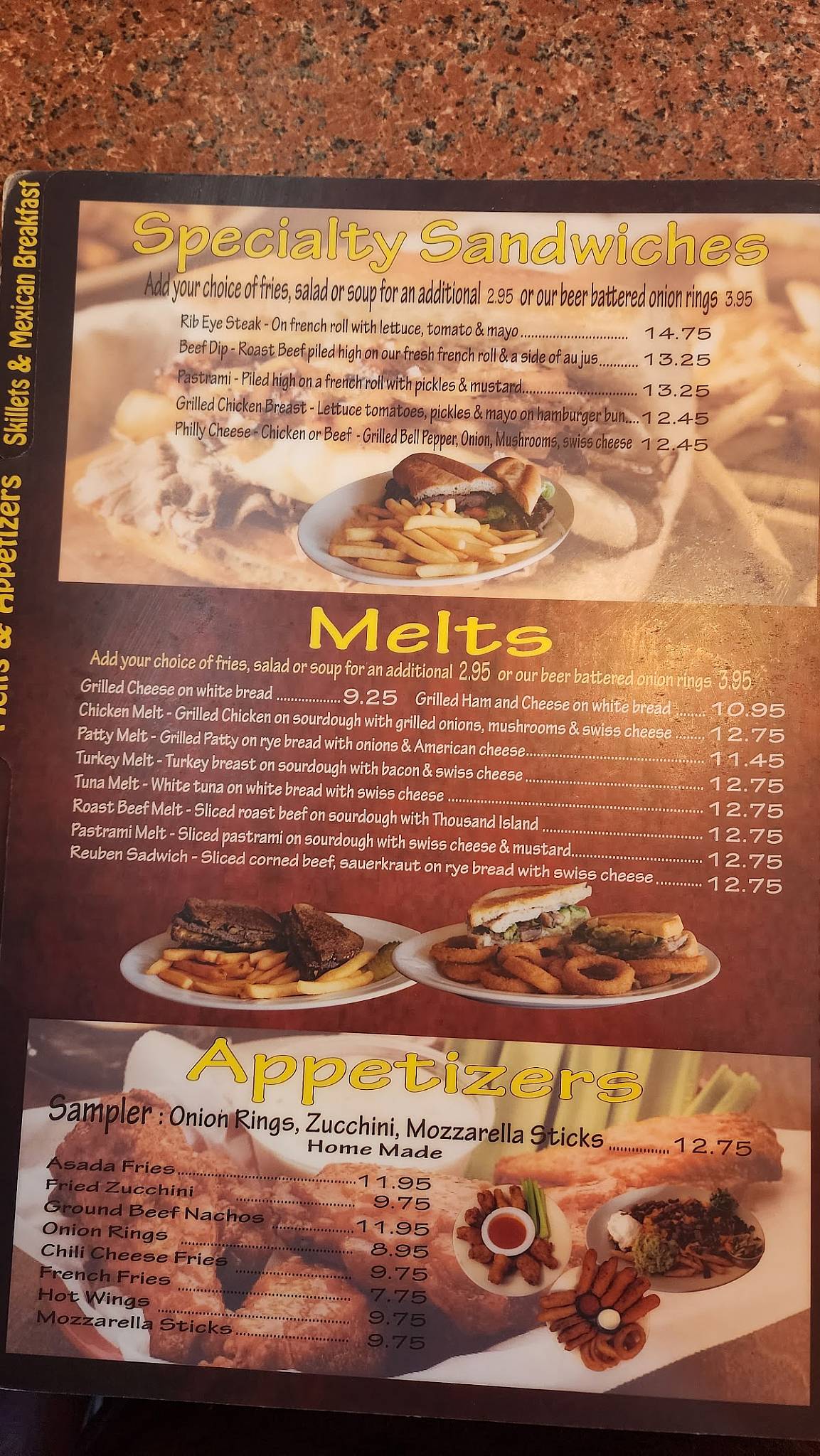 Menu at Baseline Burgers restaurant, San Bernardino