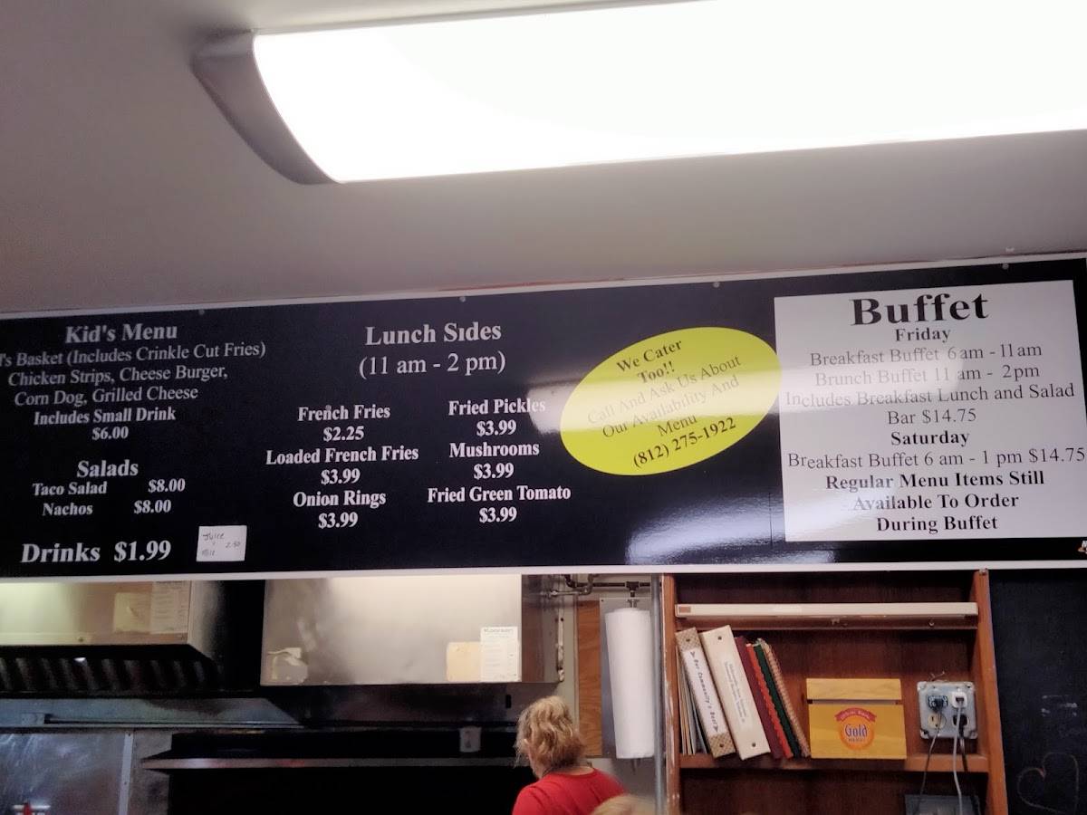 Menu at Holt's Cafe, Judah