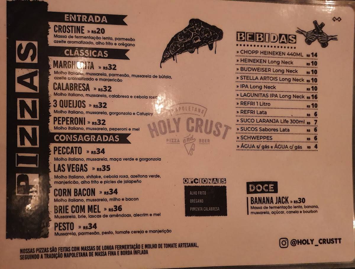 Menu em Holy Crust Pizza and Beer restaurante, São Carlos