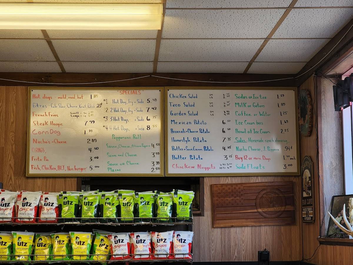 Menu at Hometown Hotdogs restaurant, Westover, 551 Dunkard Ave
