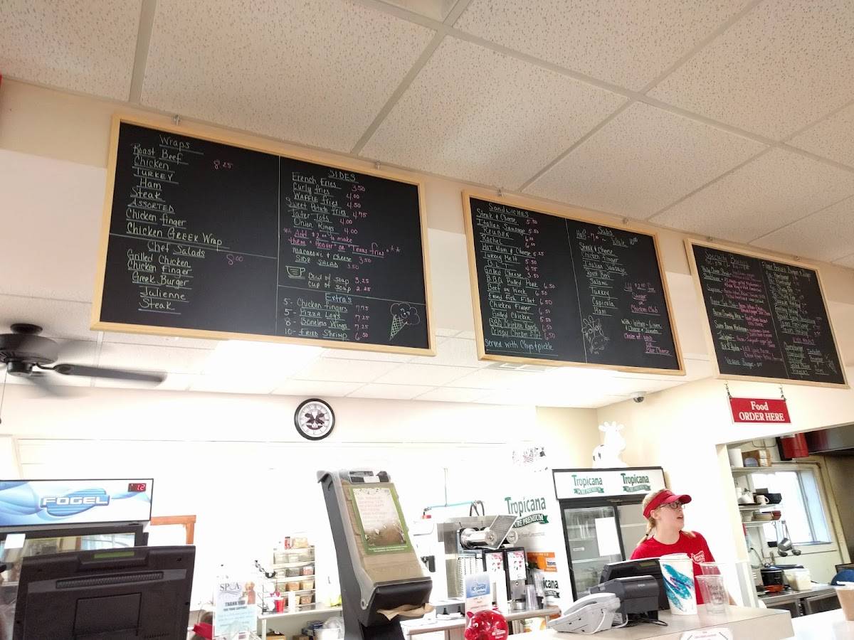 Menu at Hoover's Restaurant, Sanborn