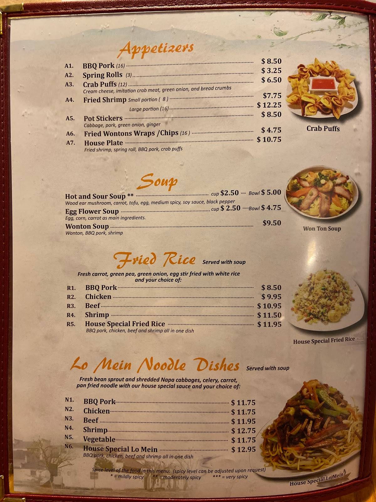 Menu at Hot Point Chinese Restaurant, The Dalles