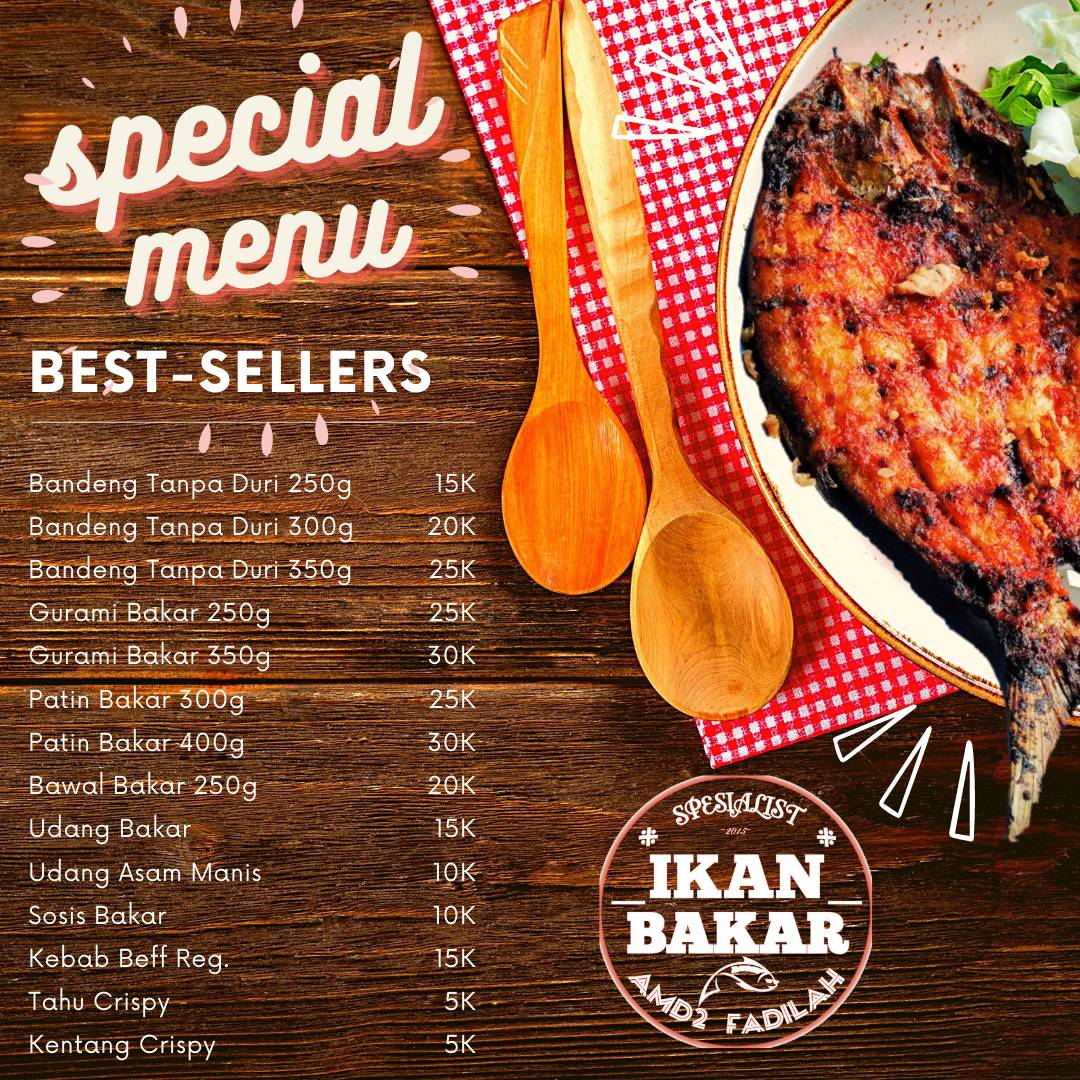 Menu at IKAN BAKAR AMD2 FADILAH restaurant, Surabaya