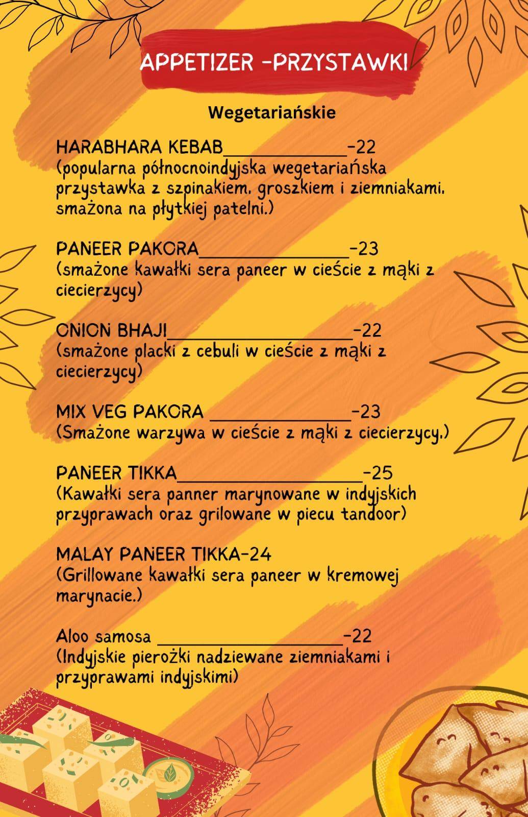 Menu at INDIAN SPICE CRAFT Restaurant- Indian and Thai cuisine, Warsaw