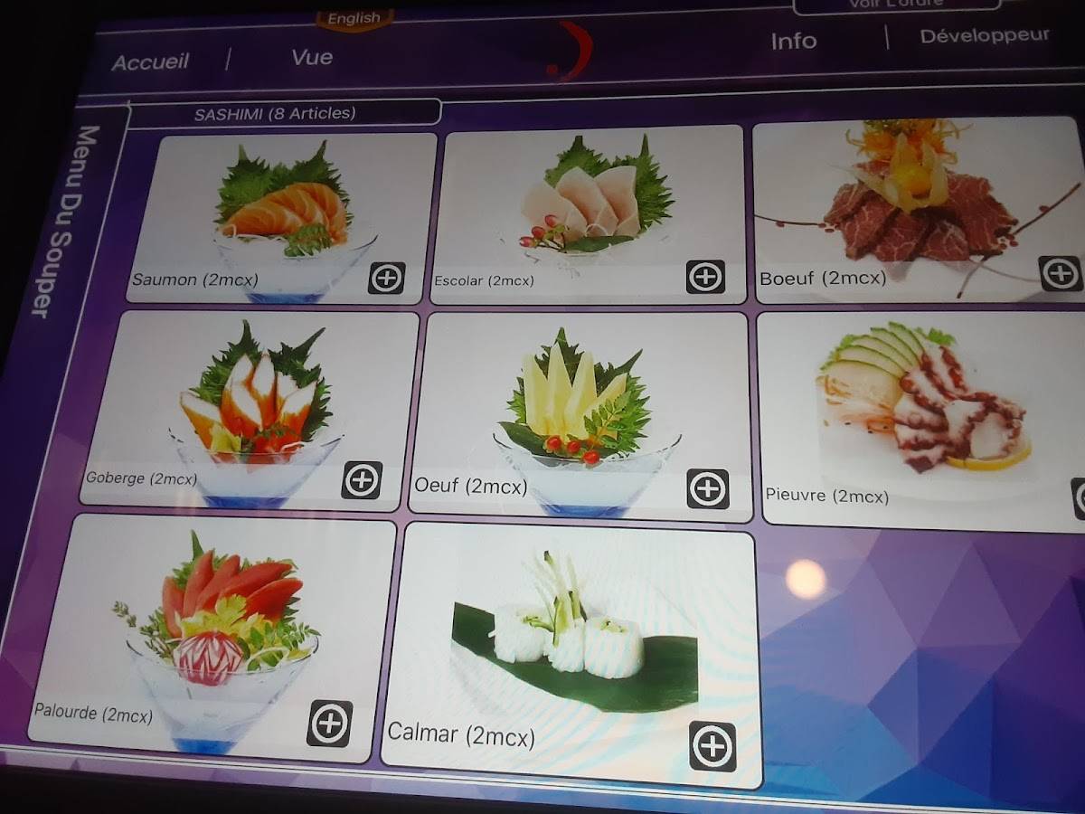 Menu au ITACHO SUSHI À VOLONTÉ restaurant, Trois-Rivières