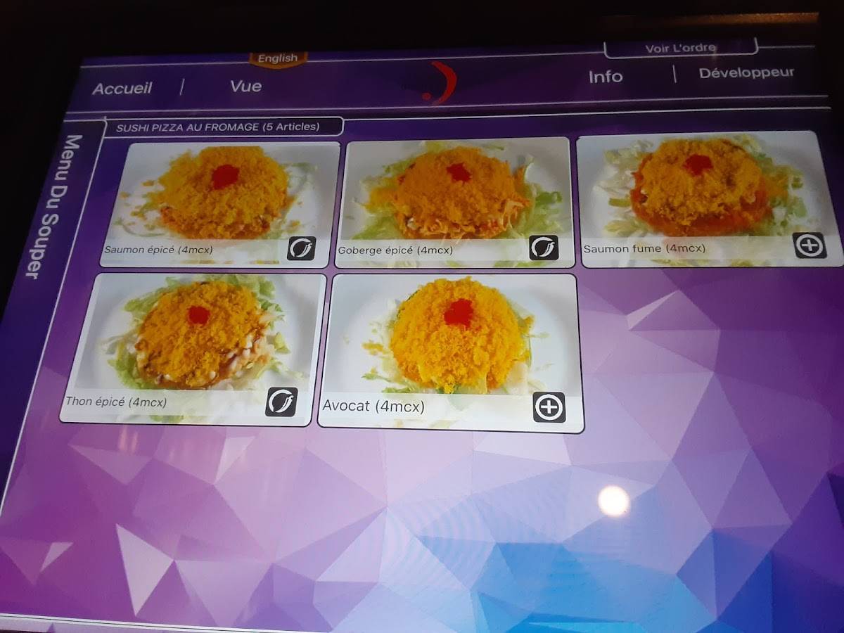 Menu au ITACHO SUSHI À VOLONTÉ restaurant, Trois-Rivières
