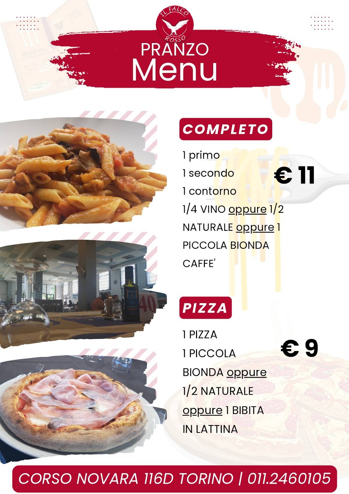 Menu da Il Falco Rosso ristorante, Torino