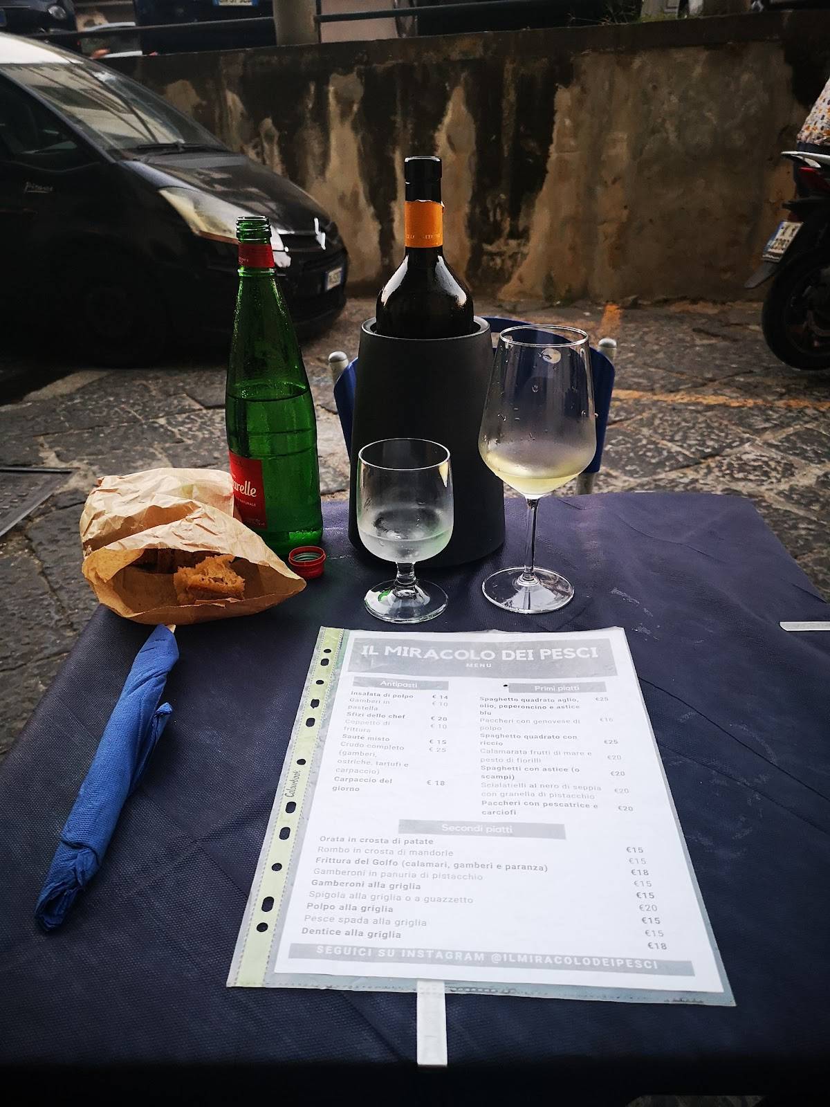 Menu da Il Miracolo dei Pesci ristorante, Napoli